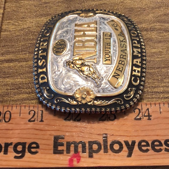 gist | Accessories | Vtg Vintage Gist Bronze Nbha Champion Belt Buckle ...